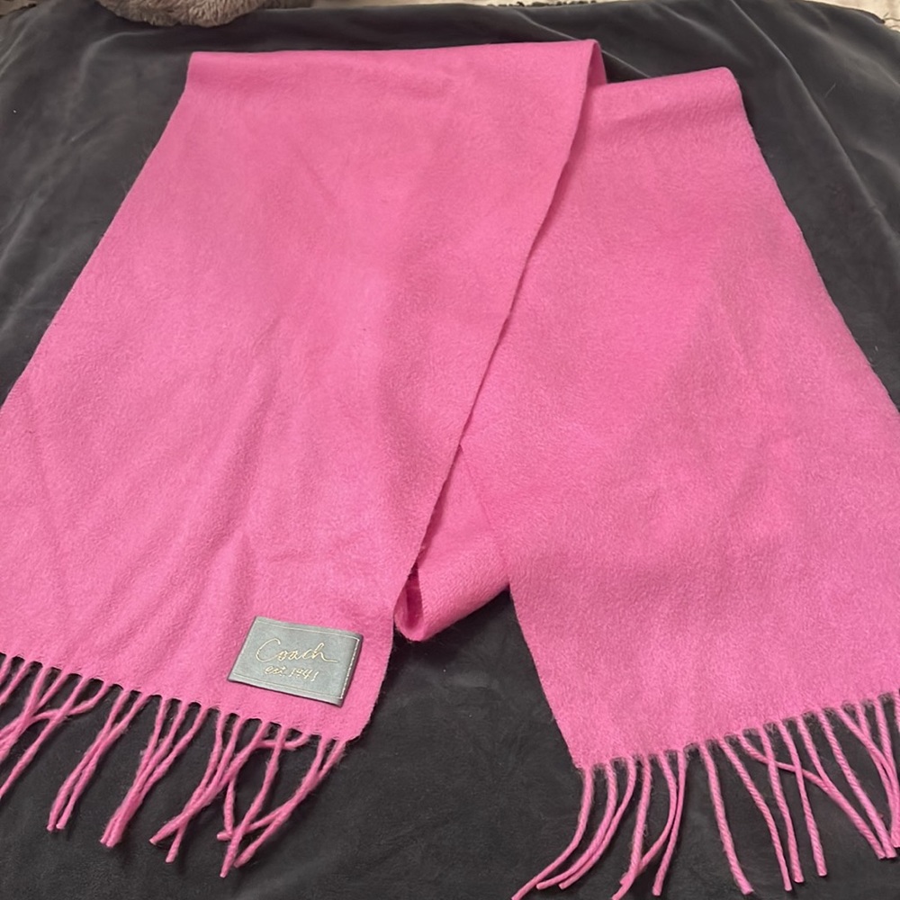 Coach Wool And Cashmere Scarf - Gem